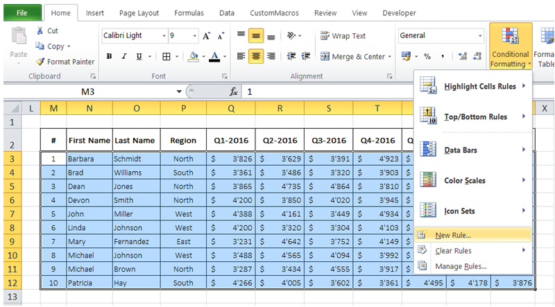 ExcelMadeEasy Automatically Highlight Non Empty Fields Or Rows In Excel