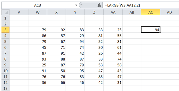 ExcelMadeEasy 2nd Highest Number In Range In Excel
