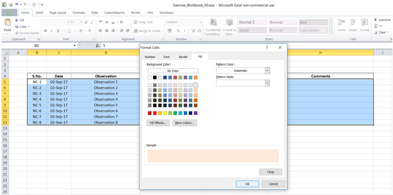 ExcelMadeEasy Alternate Shade In Data Range In Excel