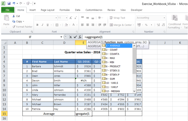 ExcelMadeEasy Average With Error In Range In Excel