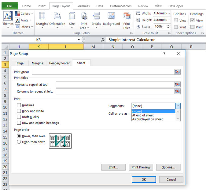 ExcelMadeEasy Print The Comments Of A Sheet In Excel