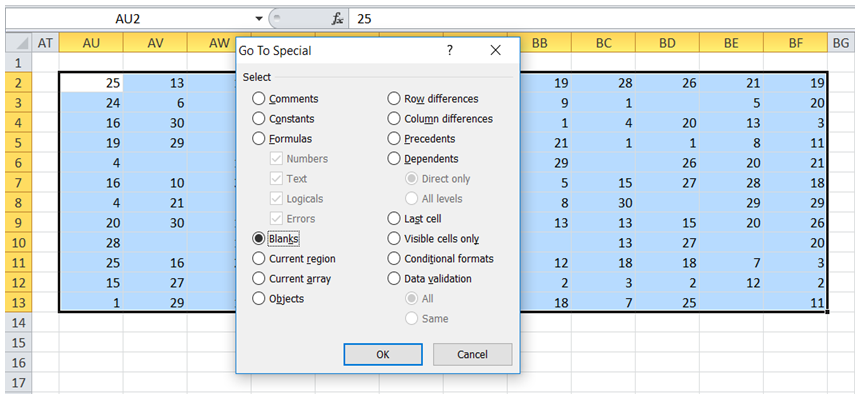 ExcelMadeEasy Remove Blank Cells In Range In Excel