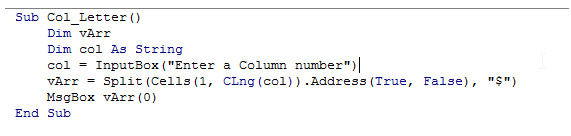 ExcelMadeEasy Vba Cell Address To Column Number In Excel