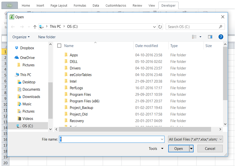 ExcelMadeEasy Vba Display Open Dialog Box Explorer In Excel